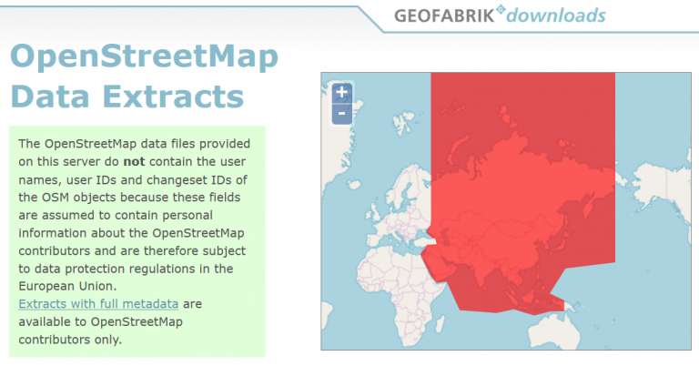 QGIS及Open Geodata資源網@Sinica » OpenStreetMap Data Extracts